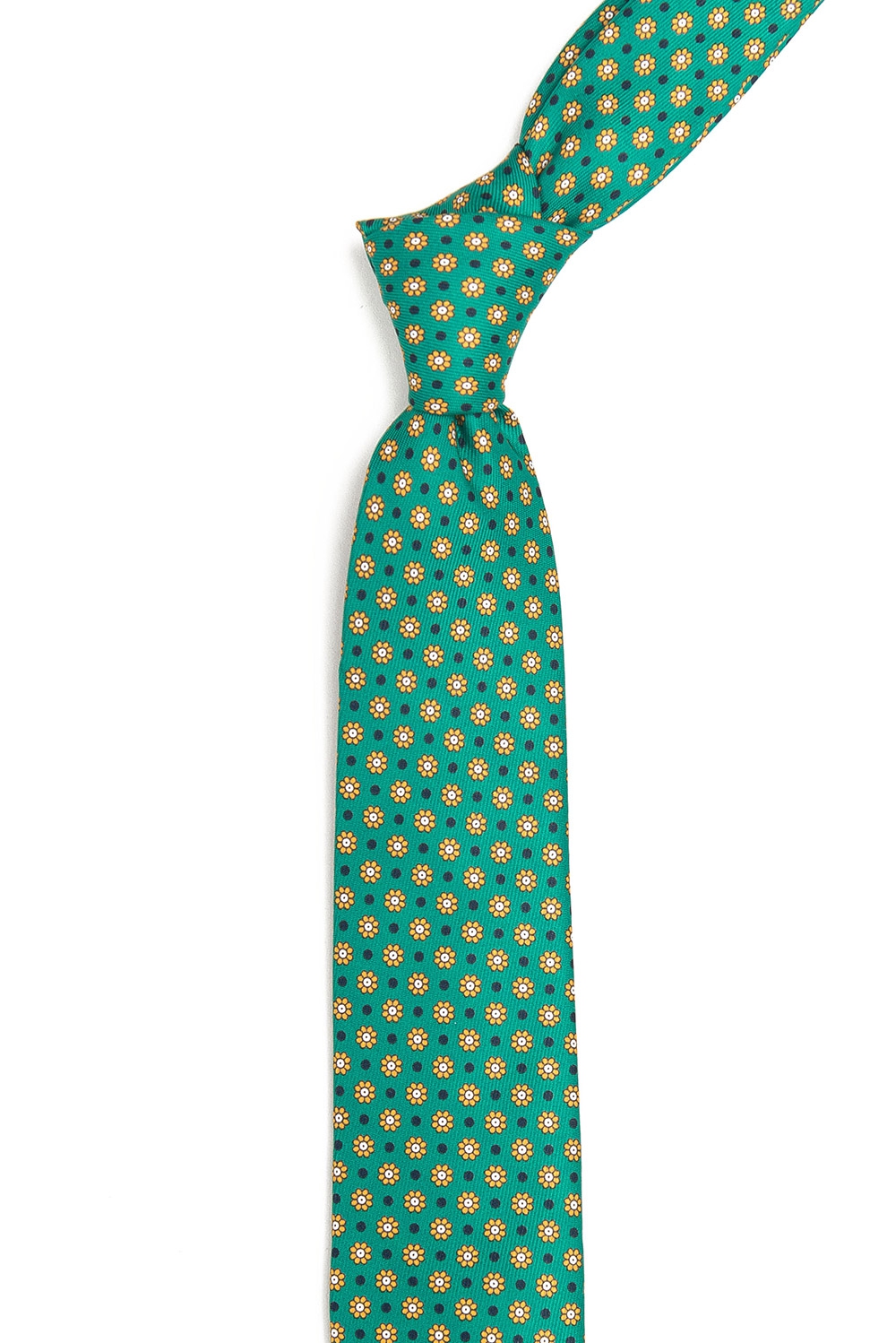 Cravata verde print floral Bigotti.ro VBCRQU3EG47819999